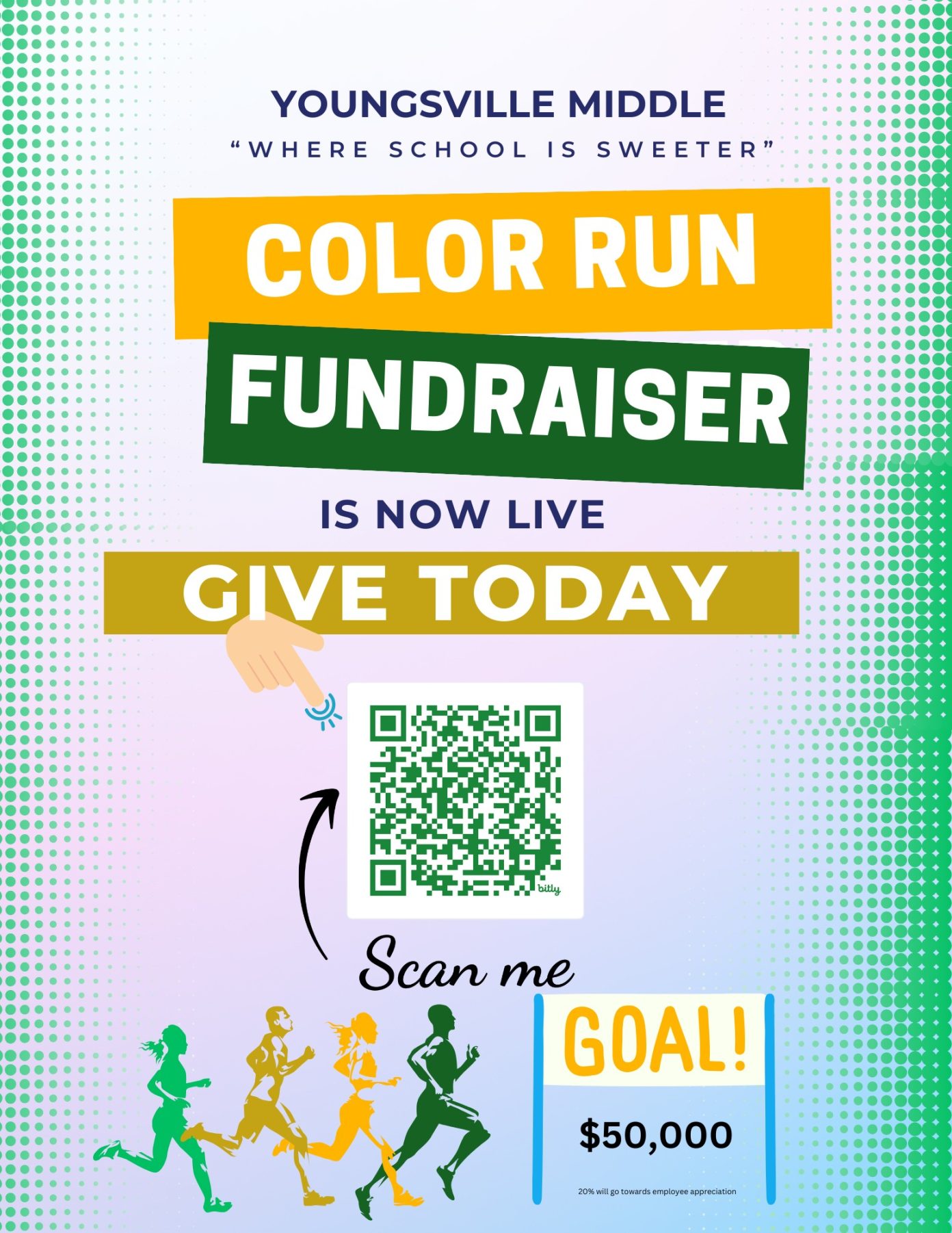 Youngsville Middle School Color Run | Broussard & Youngsville LA Area ...