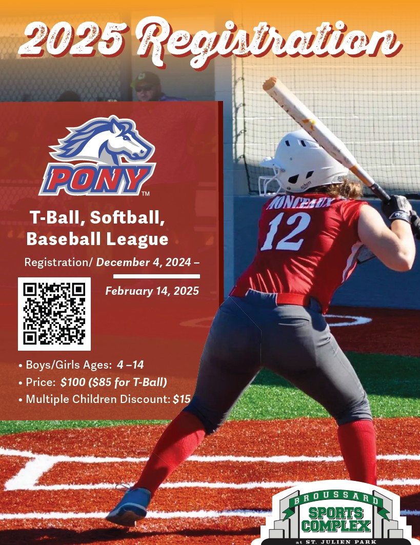 2025 T-Ball, Softball, Baseball Registration - Broussard Sports Complex ...