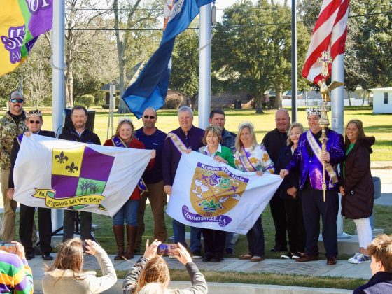 Mardi Gras Flag Raising for Youngsville's Two Krewes | Broussard ...