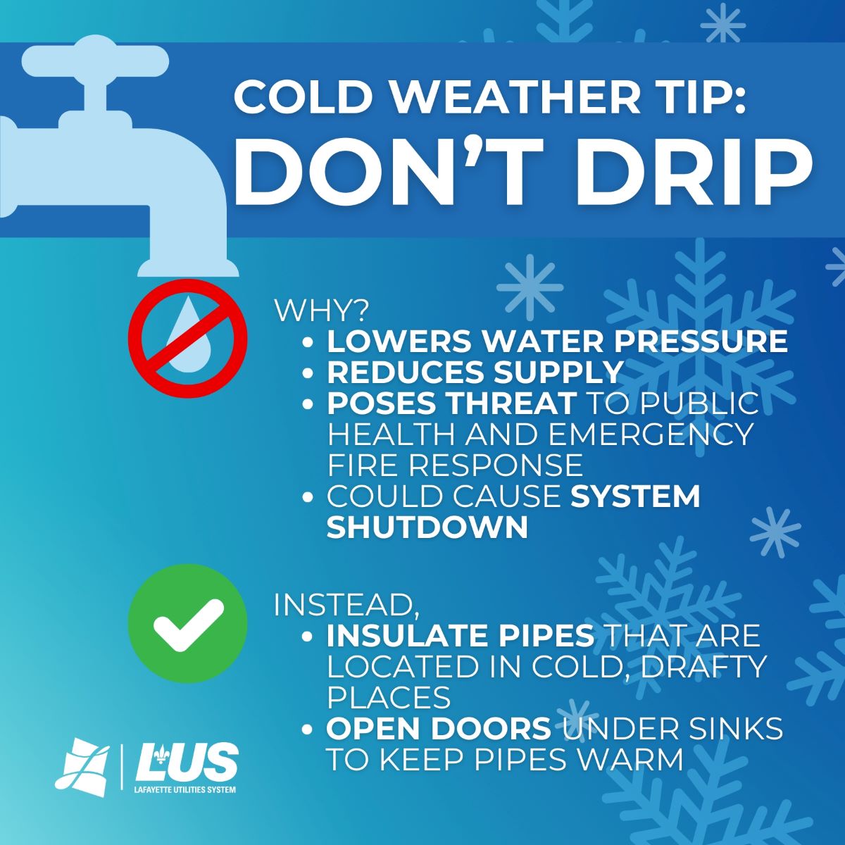 Notice for LUS Customers Regarding Water Pressure | Broussard ...