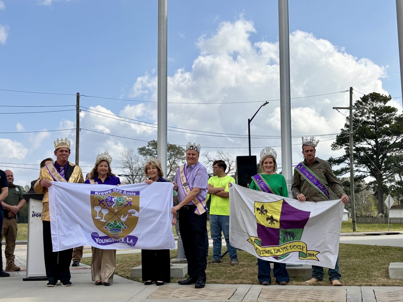 Youngsville Mardi Gras Flag Raising Ceremony | Broussard & Youngsville ...